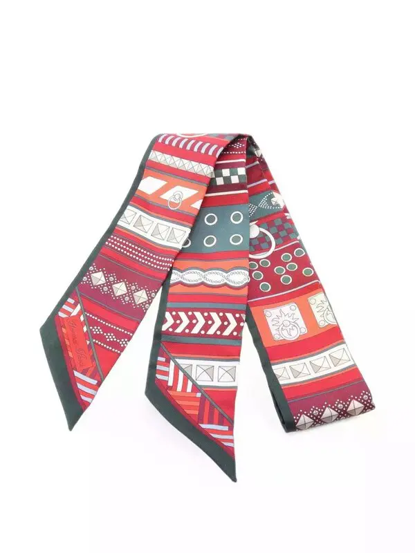Hermès 2010s Colliers De Chiens Scarf - Red