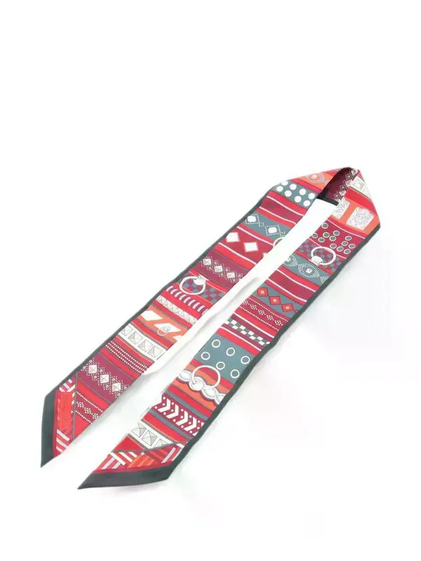 Hermès 2010s Colliers De Chiens Scarf - Red