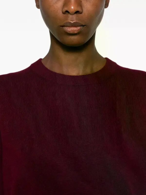 ALLUDE Long Sleeve Crew Neck Sweater