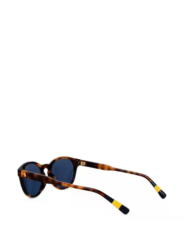 Polo Ralph Lauren Tortoiseshell-effect Round-frame Sunglasses - Brown