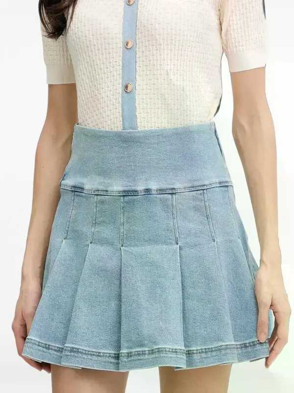 MORGAN High-waisted Denim Mini Skirt