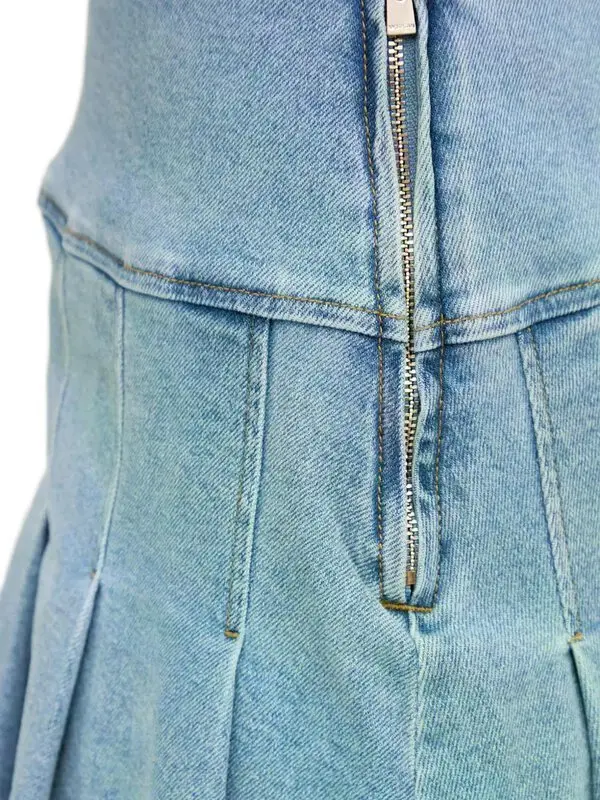 MORGAN High-waisted Denim Mini Skirt