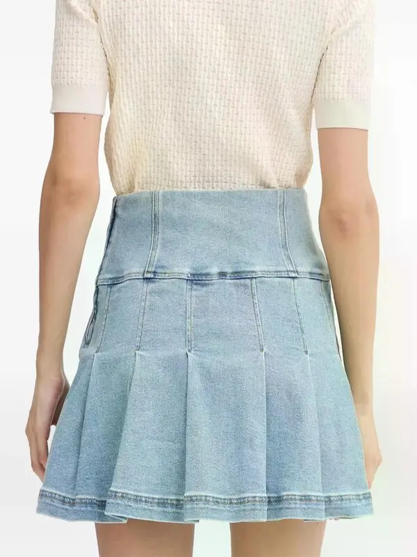 MORGAN High-waisted Denim Mini Skirt