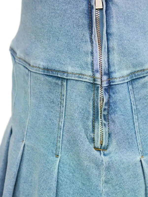 MORGAN High-waisted Denim Mini Skirt