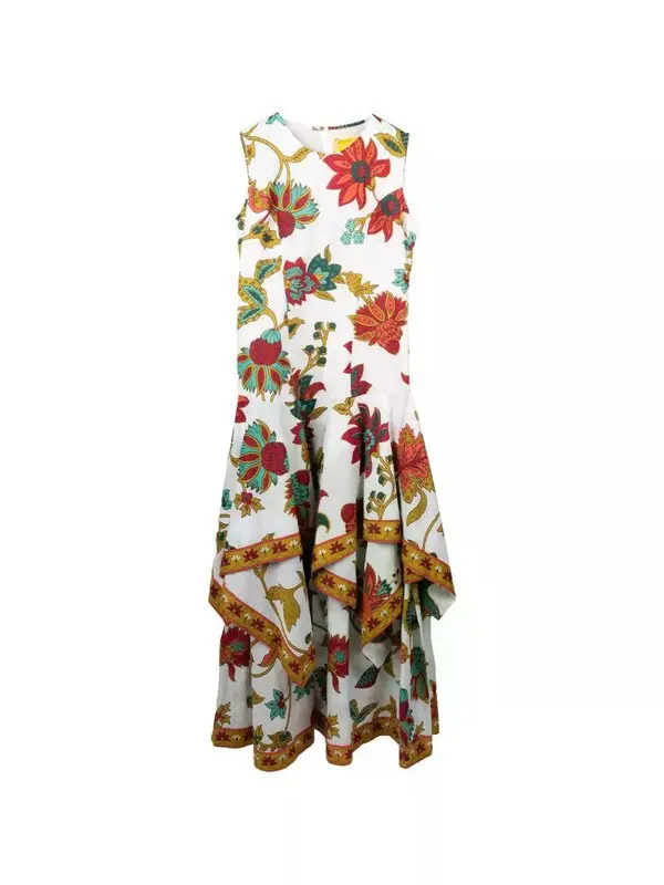 PHILIPPA 1970 Cova Floral-print Asymmetric Dress