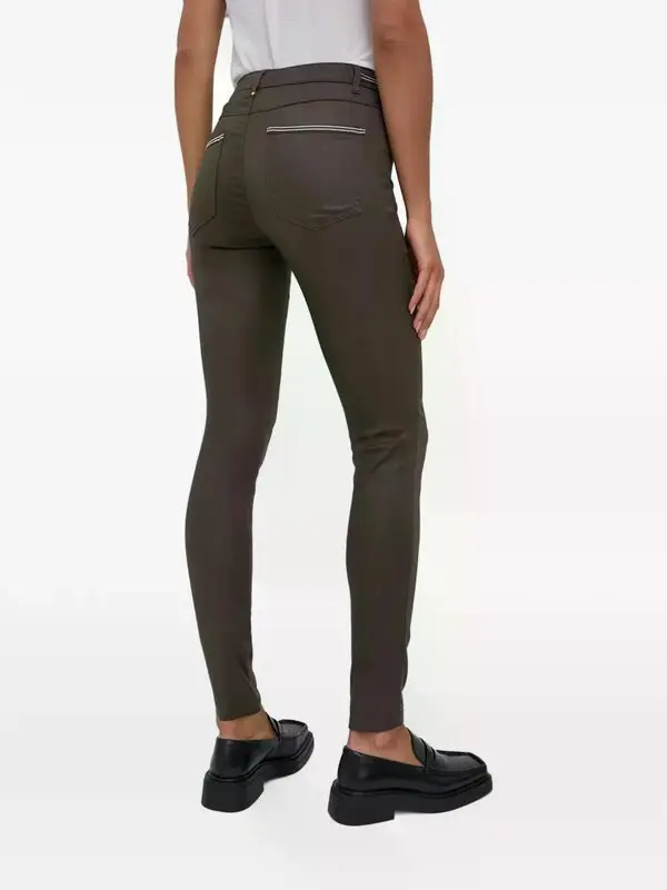 MORGAN Coated Slim-fit Trousers