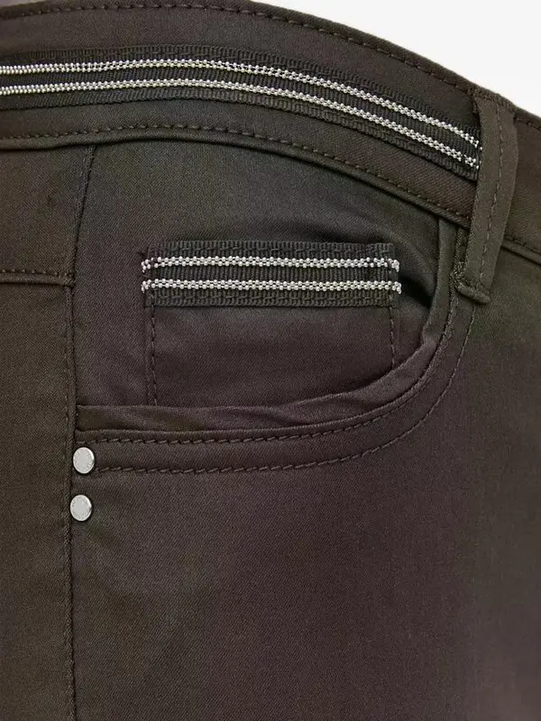 MORGAN Coated Slim-fit Trousers