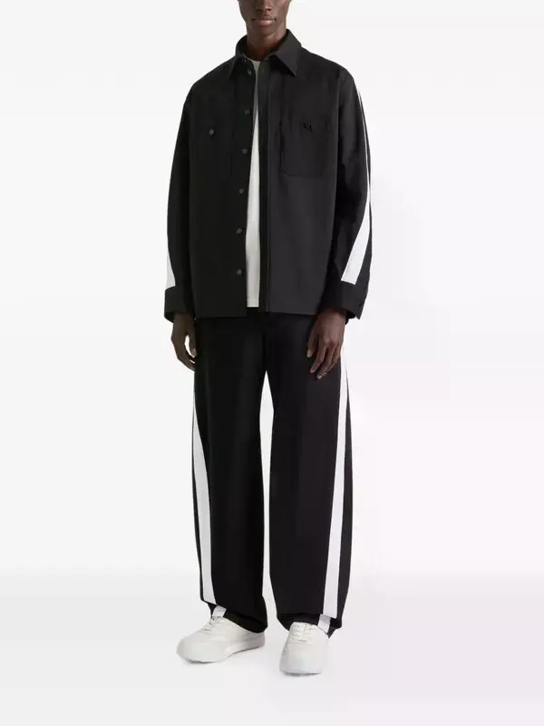 Givenchy Couture Seam Overshirt In Cotton With Grosgrain-detail