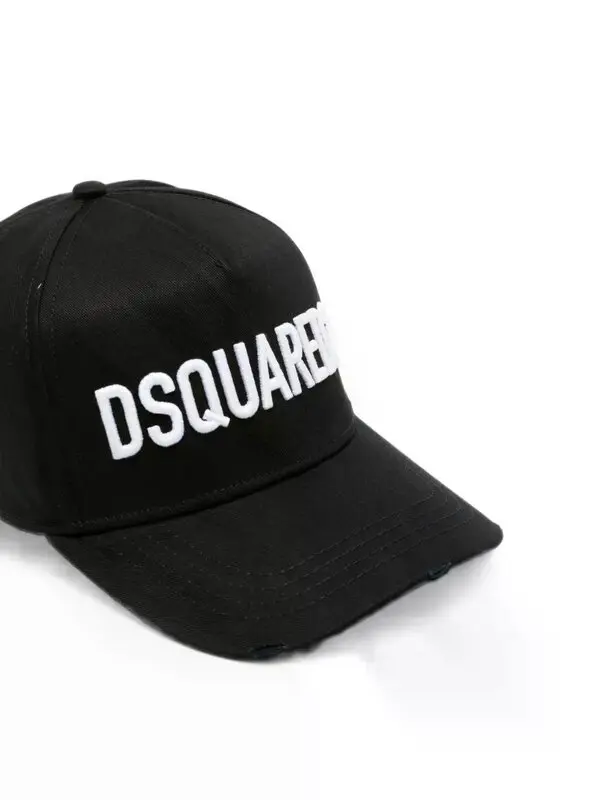 Dsquared2 Logo-embroidered Distressed Baseball Cap