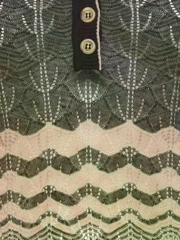 Missoni Chevron-knit V-neck Midi Dress