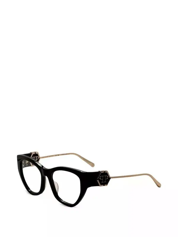 Philipp Plein Logo-plaque Cat-eye Glasses - Black