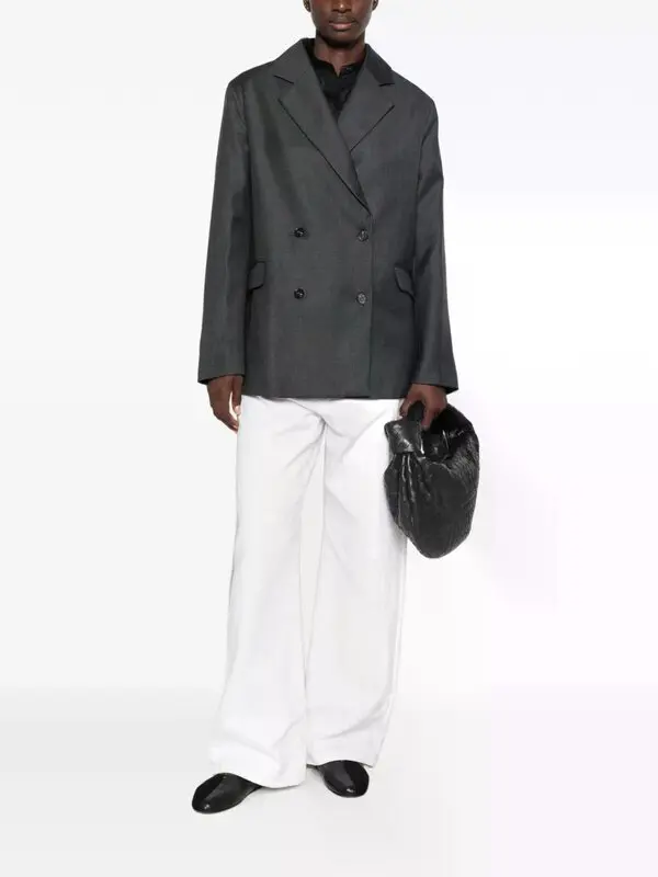 Loulou De Saison Notched-lapel Double-breasted Blazer - Grey