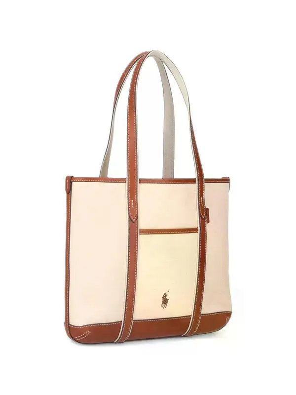 Polo Ralph Lauren Leather-trimmed Canvas Tote Bag