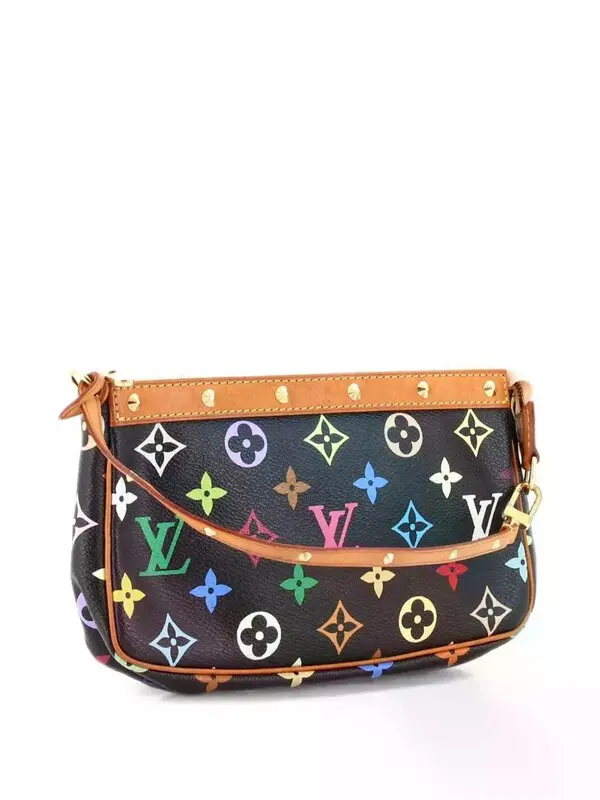 LOUIS VUITTON Pochette Accessoires Monogram Multicolor Clutch Bag
