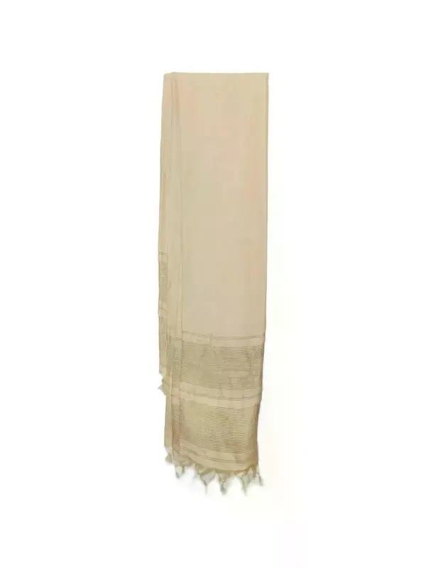 Gucci Fringed Scarf - Neutrals