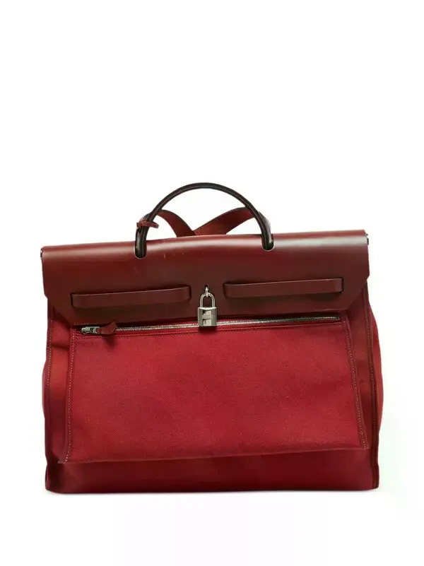 Hermès Herbag Zip Tote Bag - Red