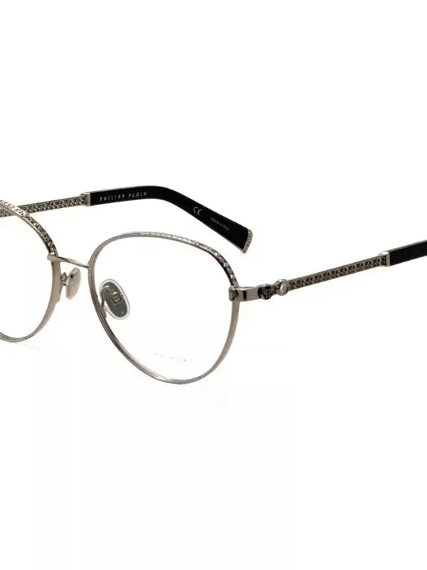 Philipp Plein Crystal-embellished Geometric-frame Glasses