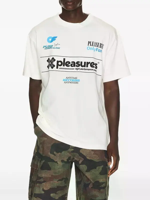 PLEASURES X Onlyfans Helmet T-shirt - White