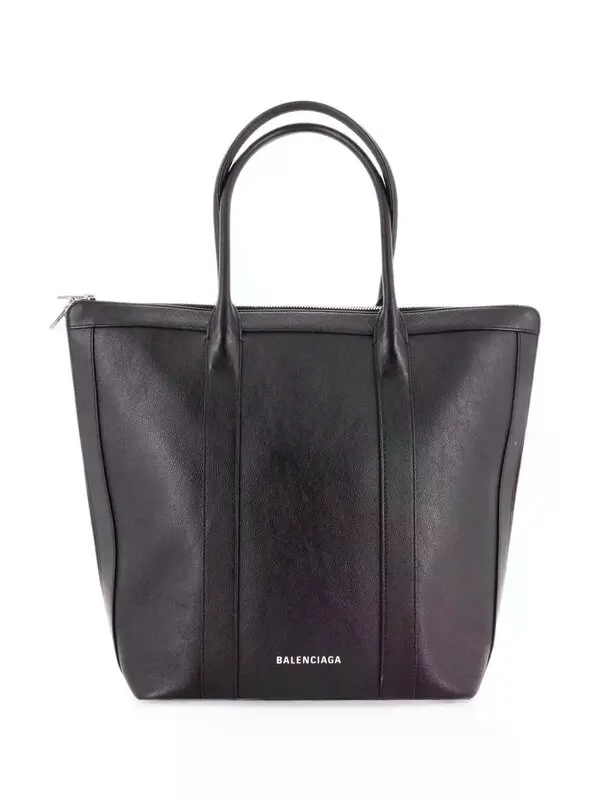 Balenciaga Laundry Cabas Zip Leather Large Tote Bag