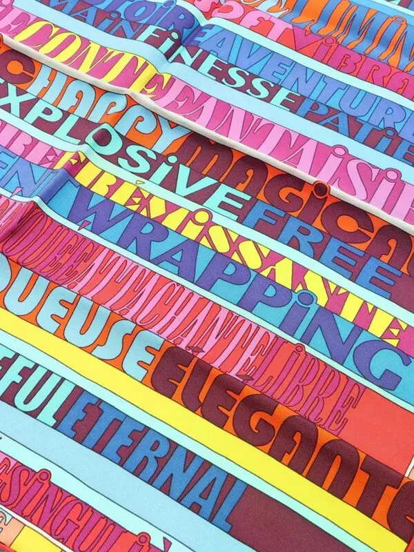 Hermès 2010s Petit Carré 40 Mots De Soie Scarf