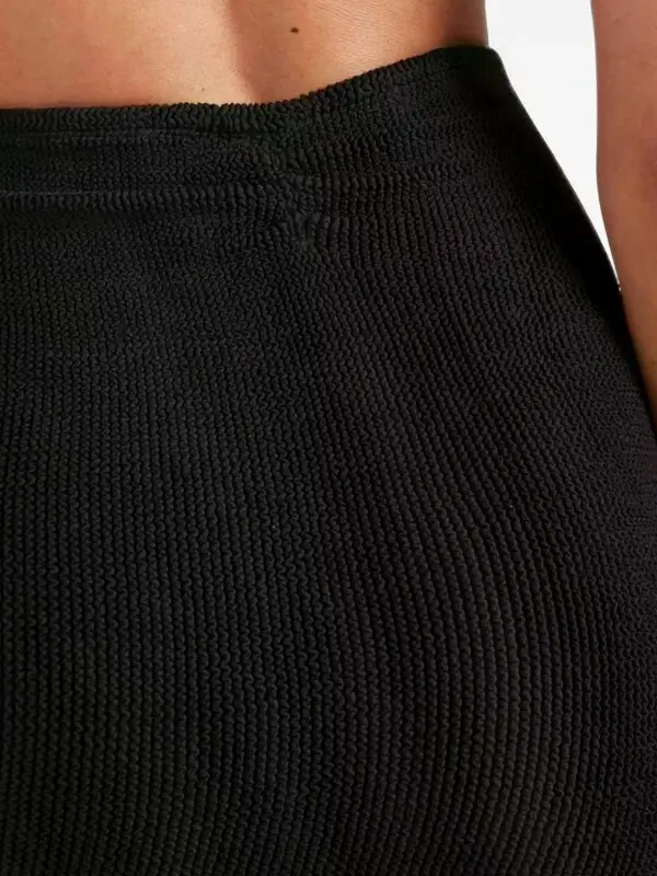 Hunza G Ribbed Mini Skirt - Black