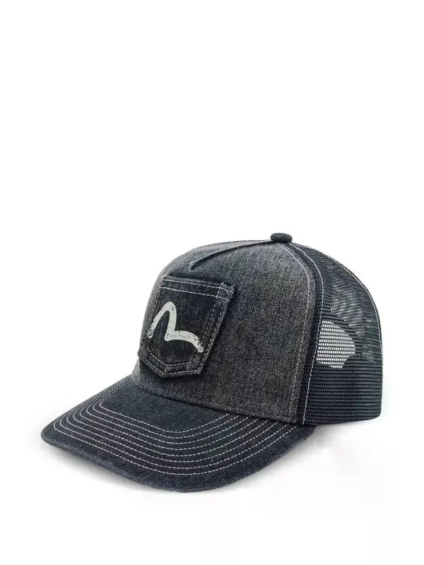 EVISU Patch Pocket Baseball Cap - Black