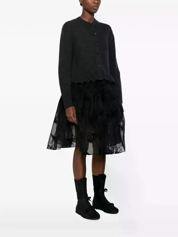 Cecilie Bahnsen Ruffled Floral-button Cardigan