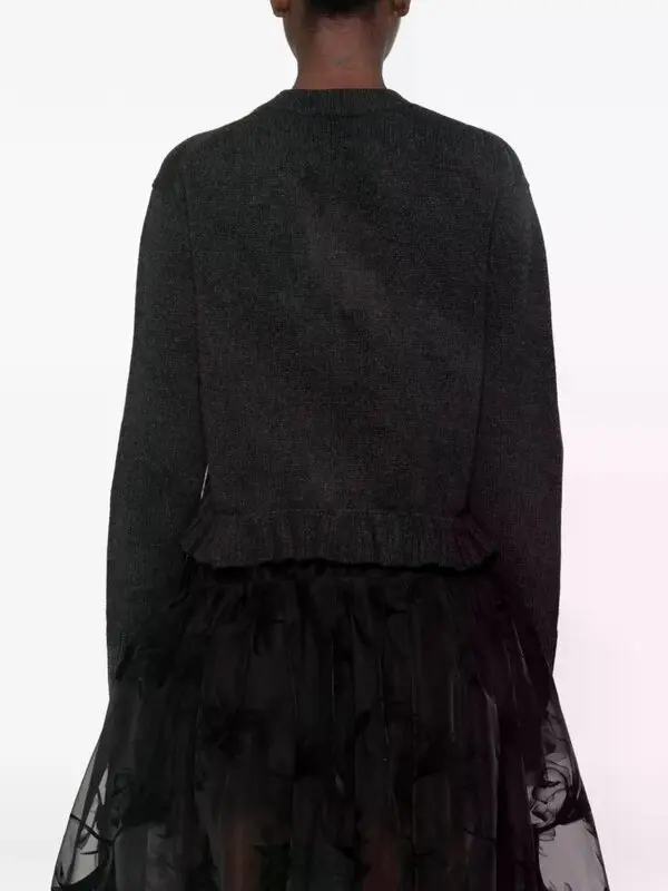 Cecilie Bahnsen Ruffled Floral-button Cardigan