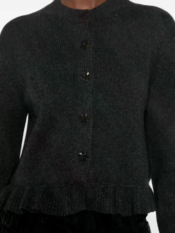 Cecilie Bahnsen Ruffled Floral-button Cardigan