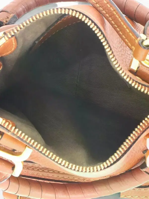 Chloé Marcie Satchel Leather Baby Crossbody Bag - Brown