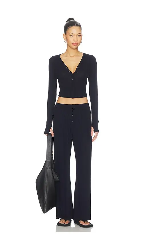 Michael Lauren Fremont Deep V Snap Henley In . Also