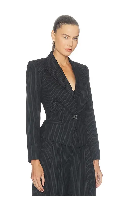 L'Agence Misa Short Single Button Blazer In . Also