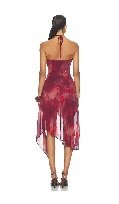 RUNAWAY THE LABEL Angeline Handkerchief Mini Dress In . Also