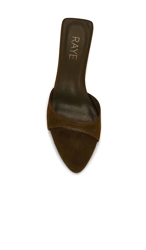 Raye Chad Suede Stiletto Sandal - Olive