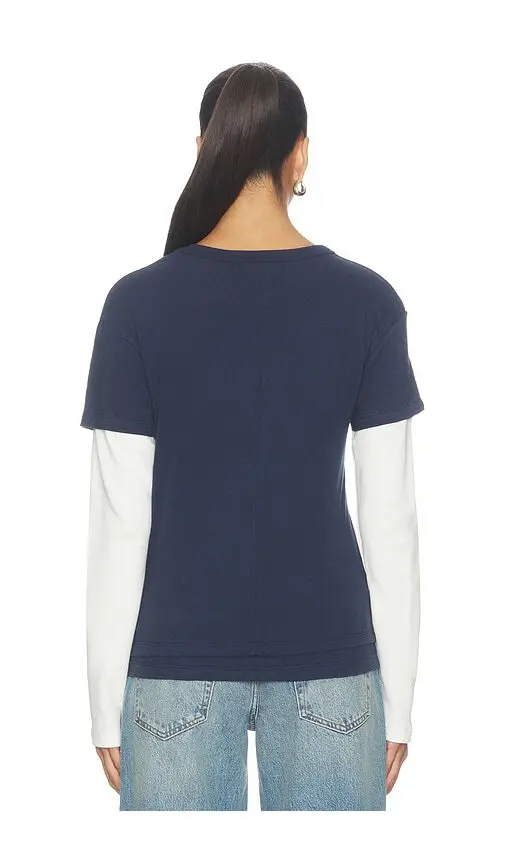 EB DENIM Rory Layered Long Sleeve Top In . Also