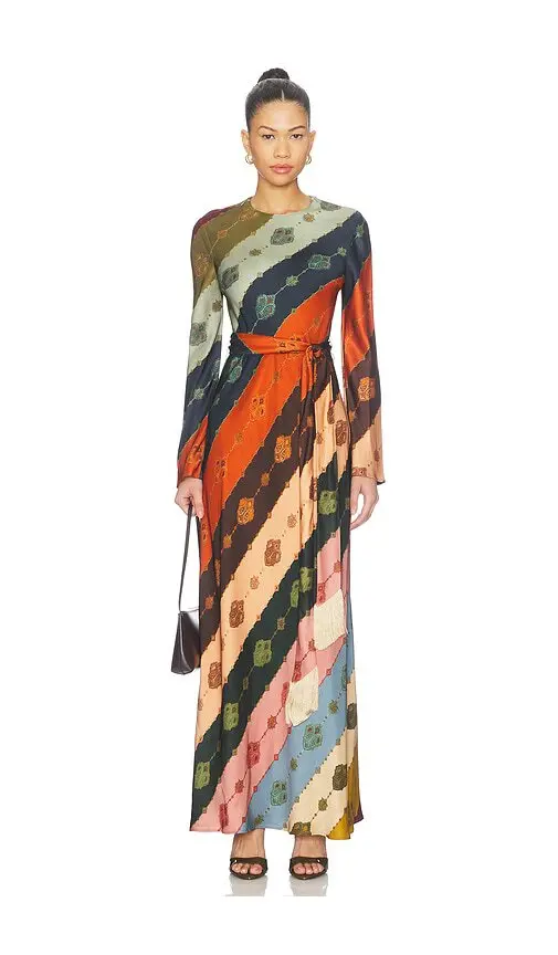 Zimmermann Ascent Bias Sheath Dress In . Also - Brown