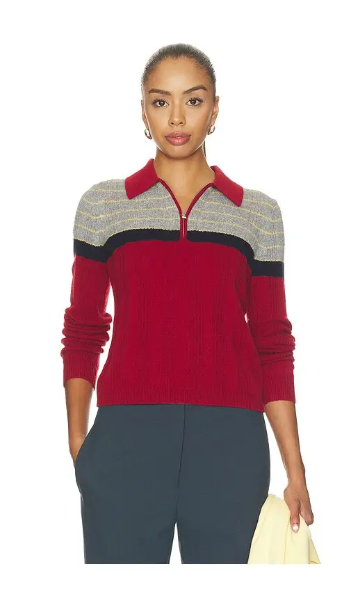 Guest In Residence Track Polo Sweater