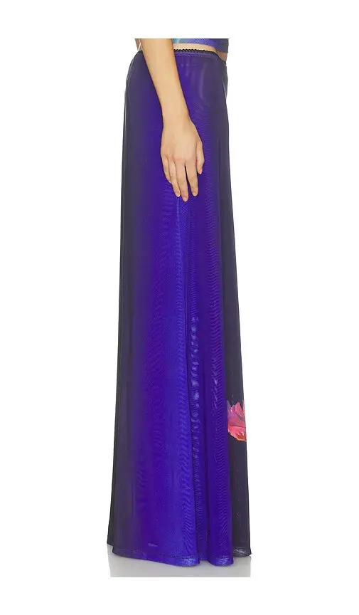 WITH HARPER LU Mesh Maxi Skirt In . Also