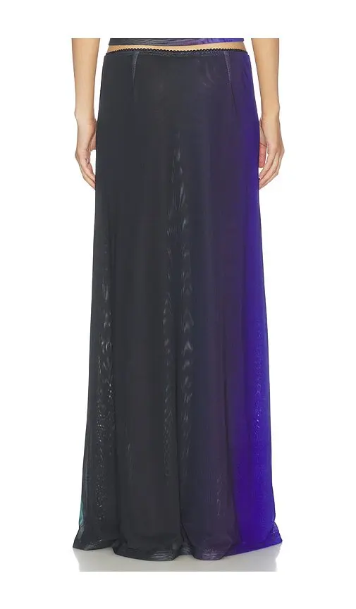 WITH HARPER LU Mesh Maxi Skirt In . Also