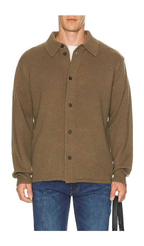 FRAME Boiled Wool Shirt Sweater In . Also