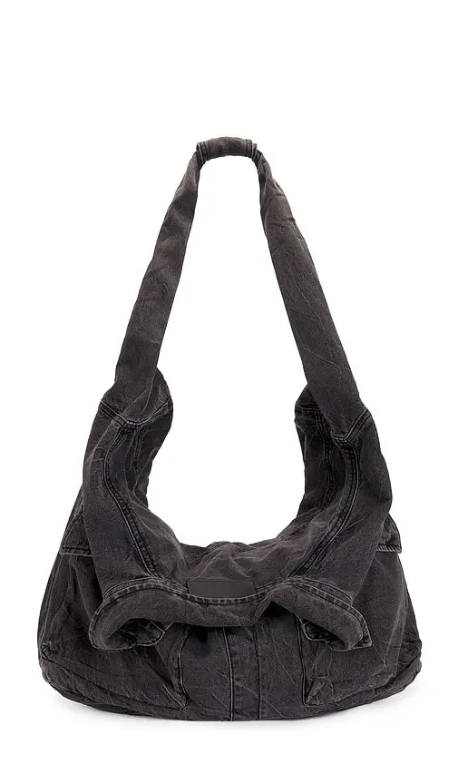 FENG CHEN WANG Deconstructed Denim Crossbody Bag - Black