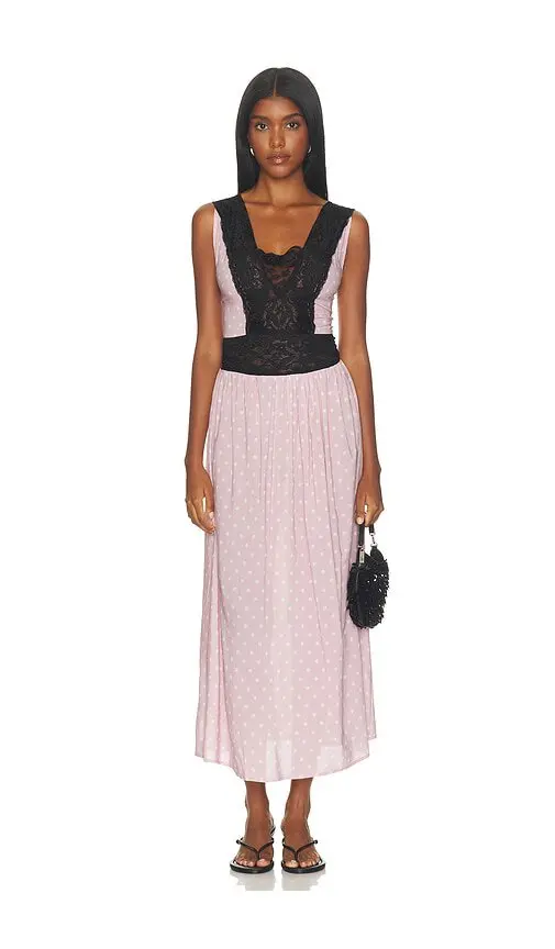 WeWoreWhat Lace Trim Maxi Dress In . Also