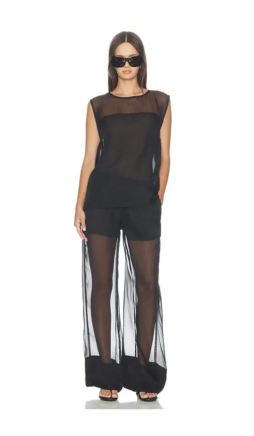 WeWoreWhat Sheer Boxy Tank Top In . Also