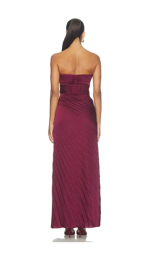 AMUR Joyceann Sweetheart Gown - Wine