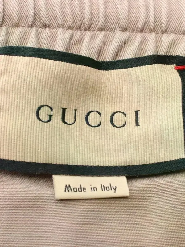 Gucci 2010s Logo Patch Drawstring Trousers