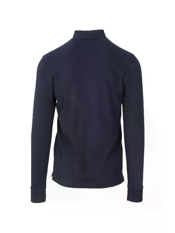 Armani Exchange Long-sleeve Logo-embroidered Polo Shirt