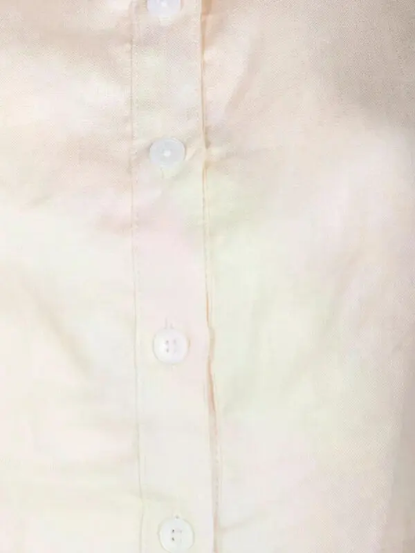 Matthew Bruch Cropped Open-back Linen Shirt