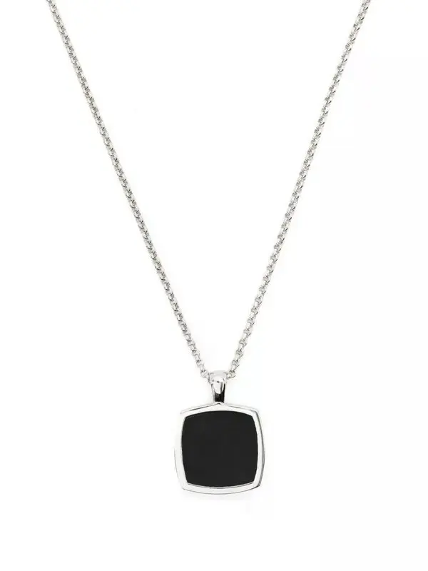 Tom Wood Cushion Onyx Pendant Necklace