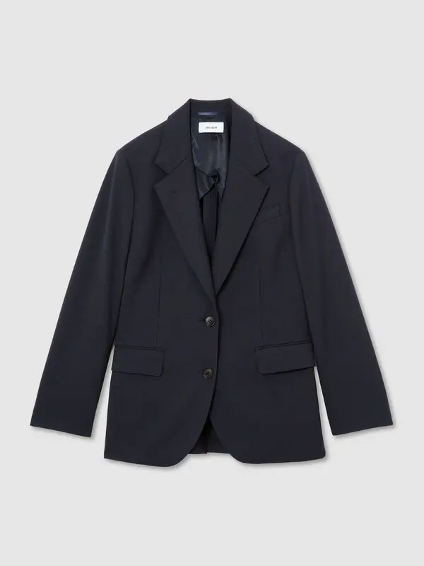 REISS Stretch-twill Relaxed Single-breasted Blazer