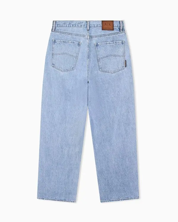 Armani Exchange Loose Fit5 Pockets Pant Washed Denim
